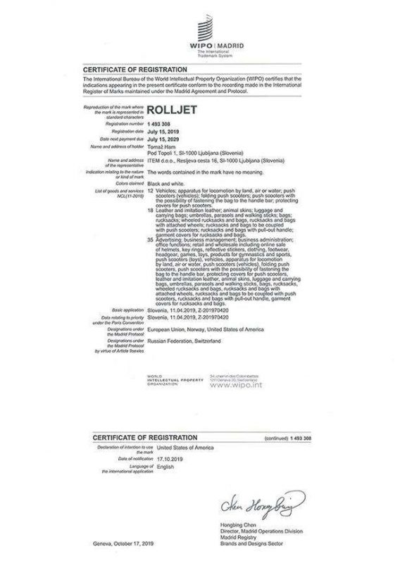 RollJet - the lightest bag you can ride - RollJet scooter with bag